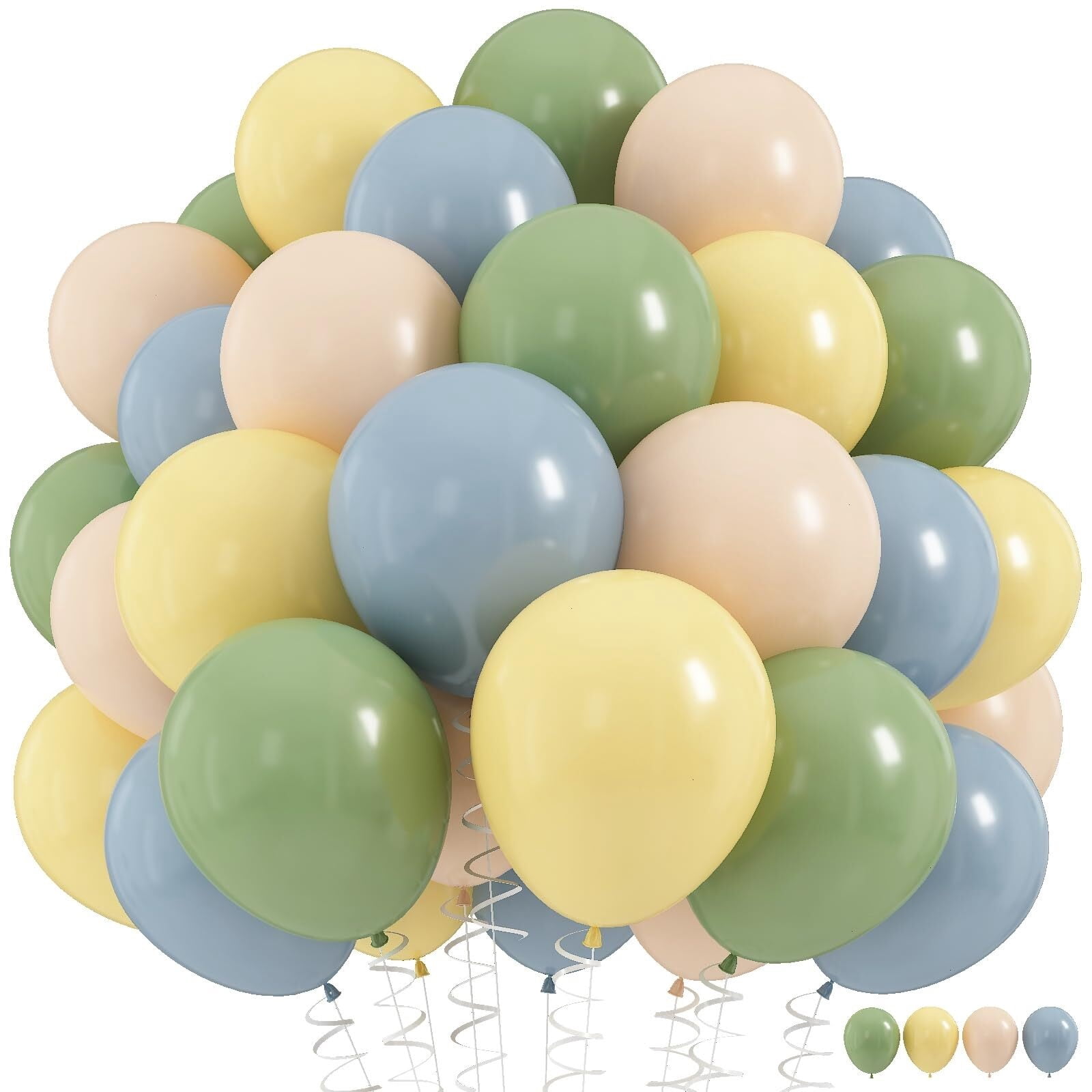 Beige and Champagne Gold Balloon Set, 60Pcs 12 Inch Nude Cream Retro ...