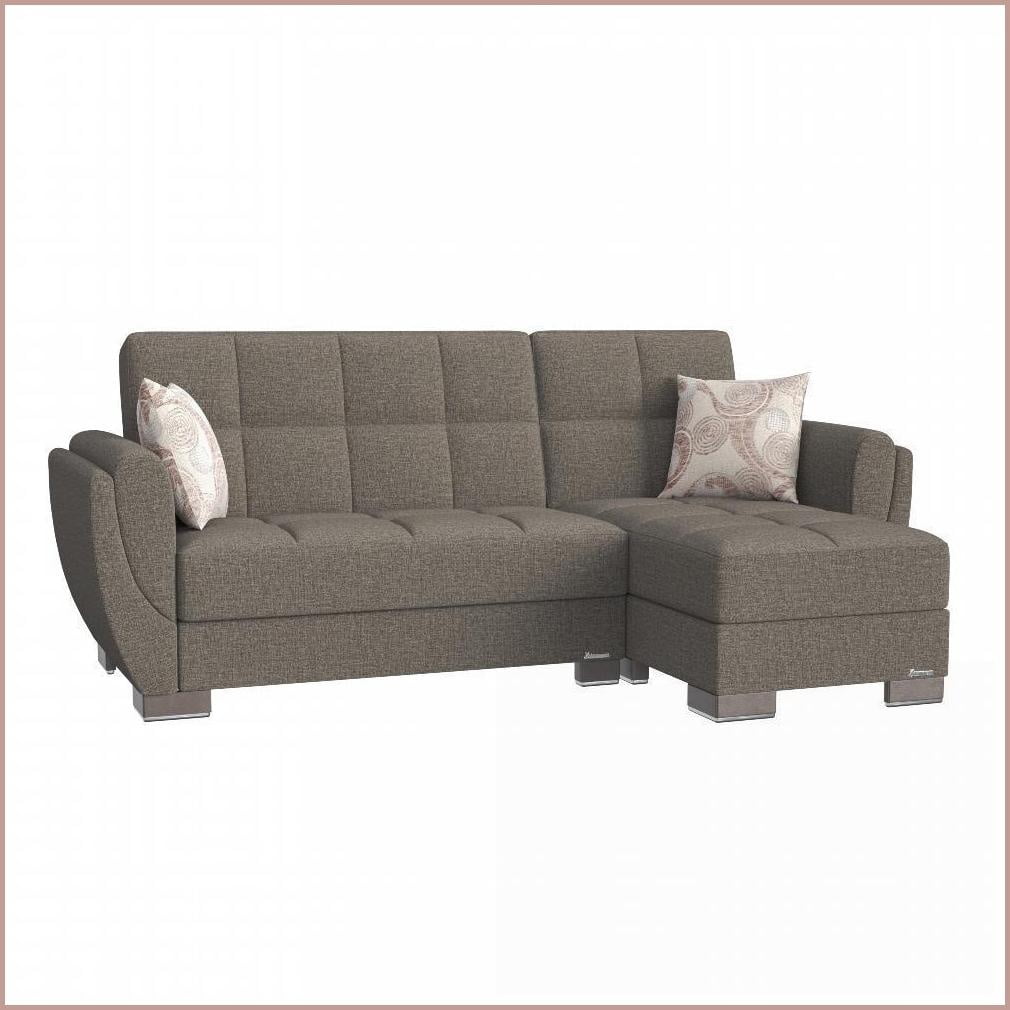 Beige Chenille Convertible Chaise Lounge – Click-Clack Sleeper, Storage ...