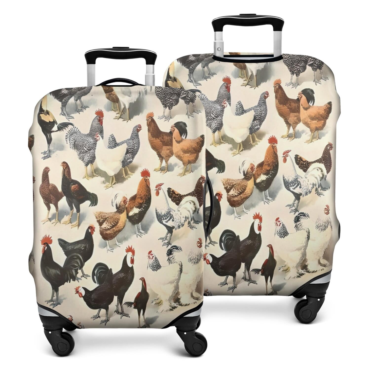 Beige Chicken Breed Pattern Luggage Cover Fashion Suitcase Cover ...