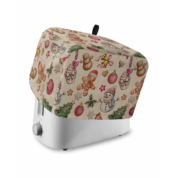 Beige Christmas Toaster Cover 2 Slice, Small Kitchen Appliance Covers ...