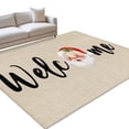 Beige Christmas Washable Rug 5x8 Area Rug for Living Room Bedroom Non ...