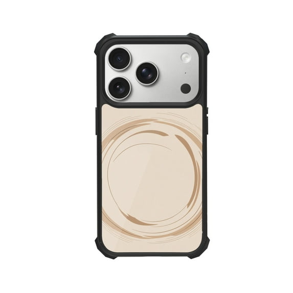 Beige Circle Shockproof Case For iPhone 12 13 14 15 16 Pro Max Series ...