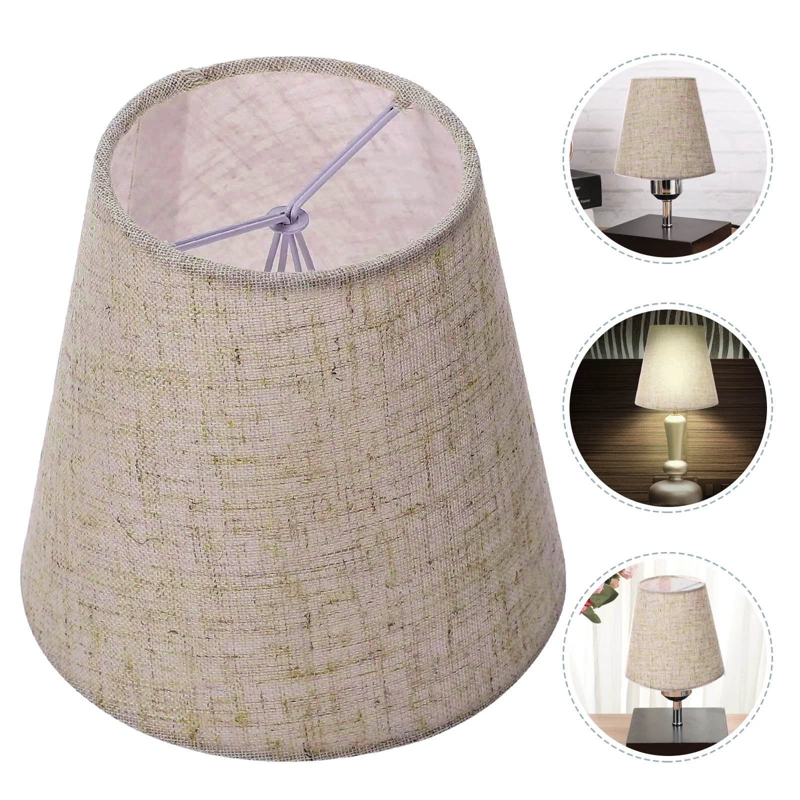 Beige Cloth Lamp Shade Natural Linen Handcrafted Lamp Shade for Small ...