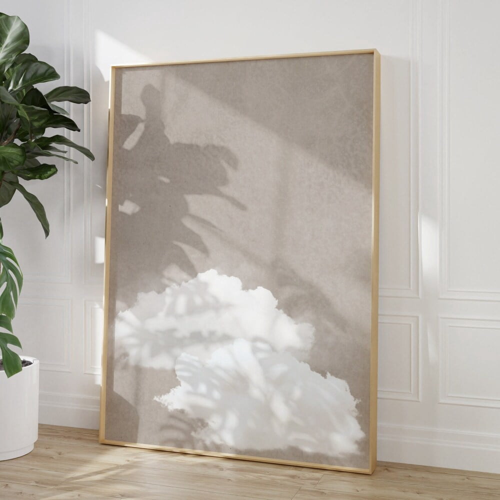 Beige Cloud Wall Art Print Neutral Wall Art Minimalist Landscape Poster ...