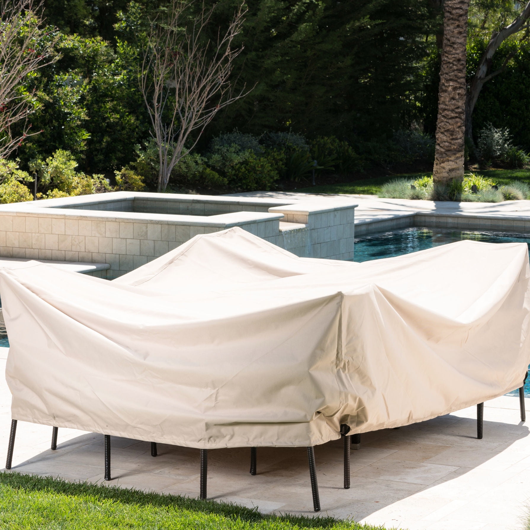 Beige Color Cover - Shield Dining Set - When Not in Use Outdoors ...