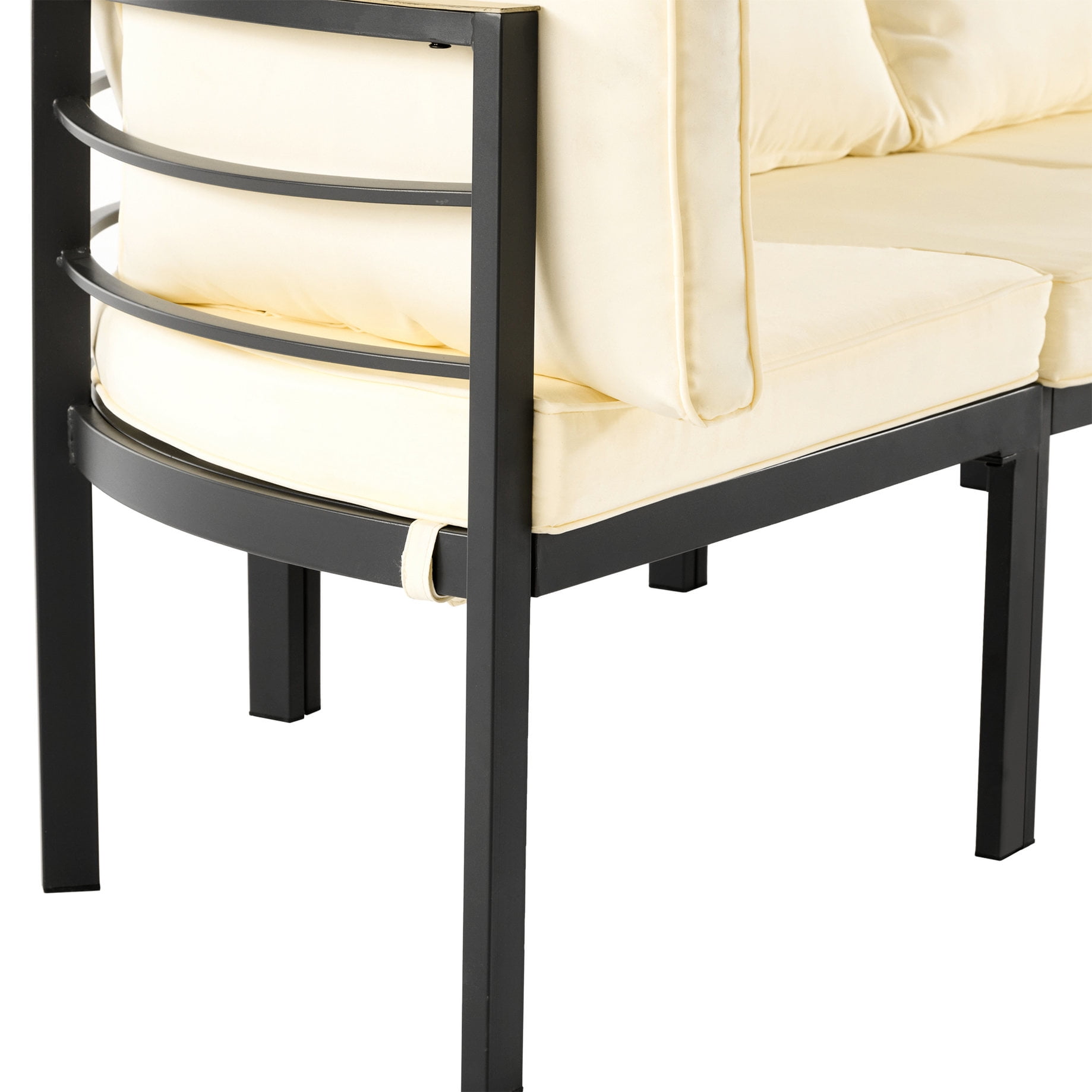 Beige Color - Modular Seating & Versatile Ottoman - Patio Gathering ...