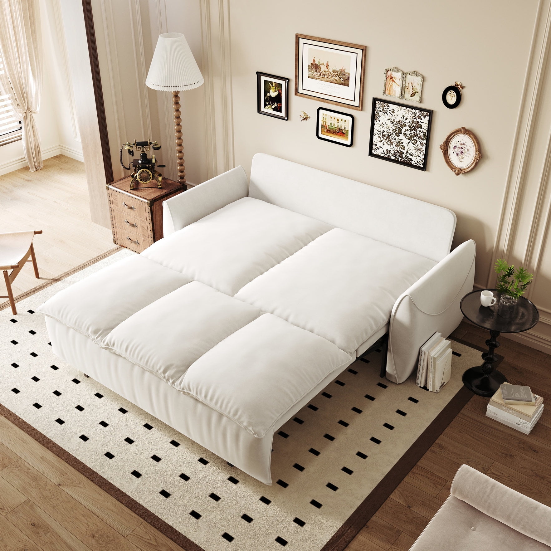 Beige Color - Stable Steel and Legs - For Guests - High Density Sponge ...
