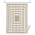 Beige Concentric Squares Shower Curtains for Bathroom, Modern Abstract ...
