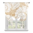 Beige Conch Coastal Tie Up Curtains for Window, Thermal Insulated ...