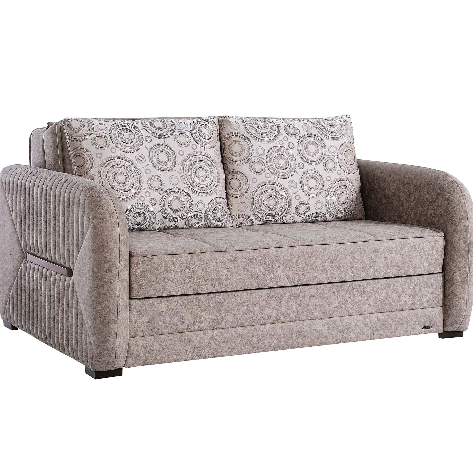 Beige Convertible With Storage From Collection - Microsuede Upholstery ...