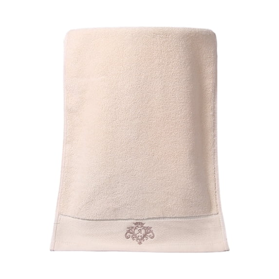 Beige Cotton Face Towel, Thickened Soft Absorbent Towel With ...