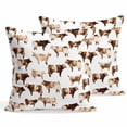 Beige Cows Farmhouse Throw Pillow Covers 16 x 16 Inch Pillow Covers Set ...