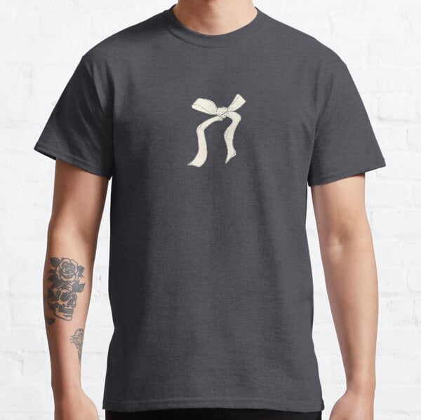 Beige Cream Bow Over Black Background Classic T-shirt - Walmart.com