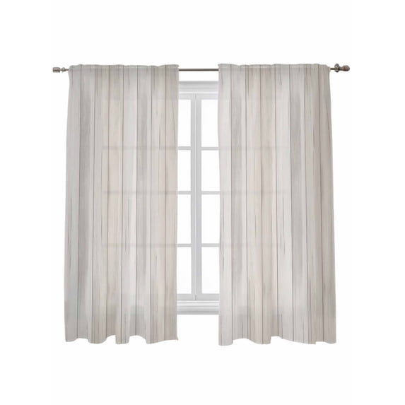 Beige Curtains 72 Inch Length, Sheer Curtains for Bedroom Living Room ...
