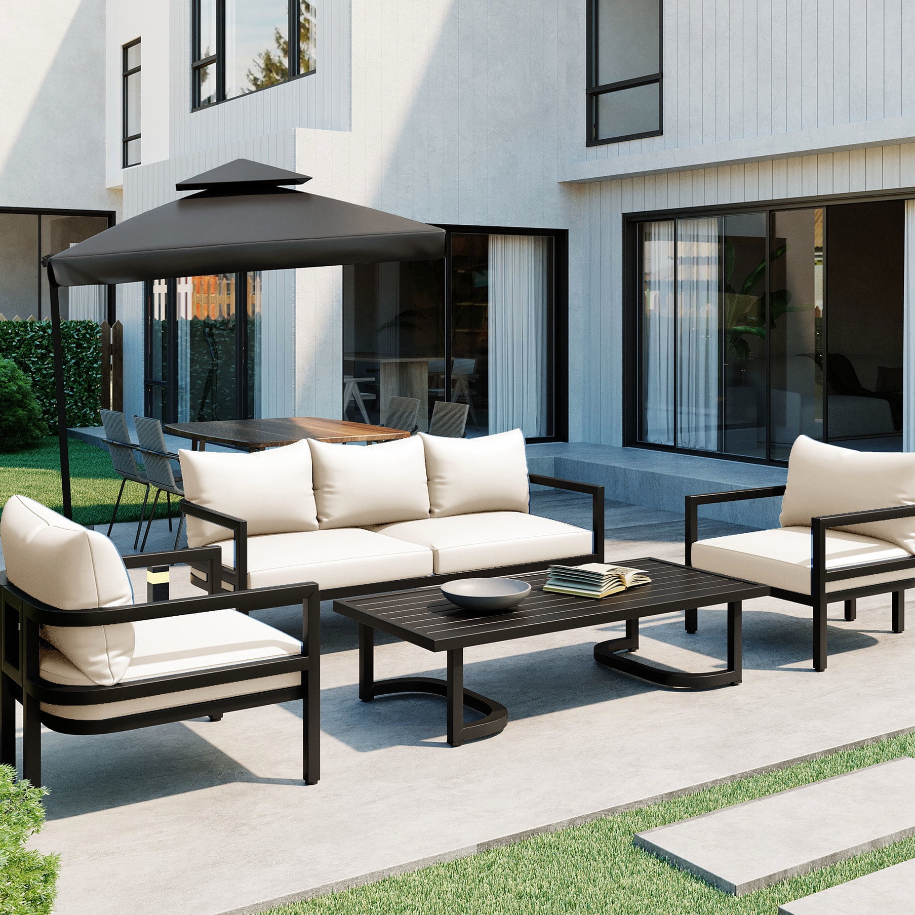 Beige Cushions - Curved Design for Luxury - Sunny Afternoons - High ...