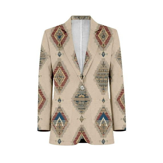 Beige Diamond Patterned Fabric Customized Men's Suits full man Shawl ...