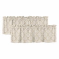 Beige Diamond Plaid 2 Panels Kitchen Valance, Abstract Autumn Leaf ...