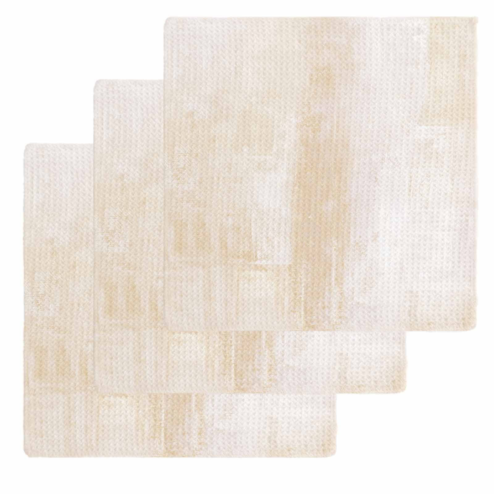 Beige Dish Towels Set, Waffle Weave Kitchen Towels 3 Pieces, Retro Oil ...