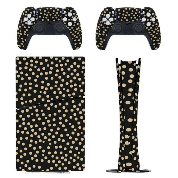 Beige Dot Repeat Console Skin Bundle for PS5 Pro Slim Disc & Digital ...