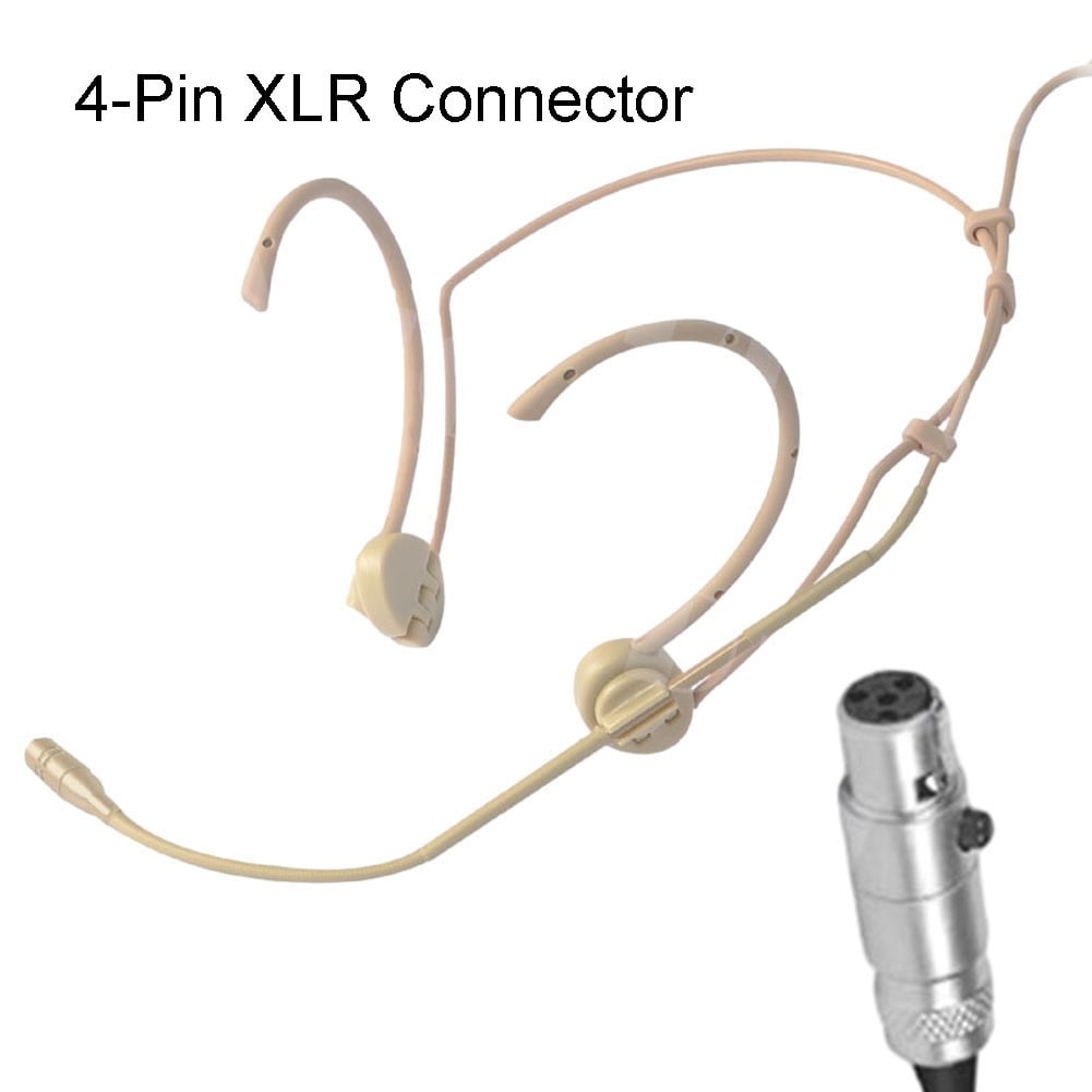 Beige Earhook Headse Mic Headworn Microphone For Sennheiser Wireless ...