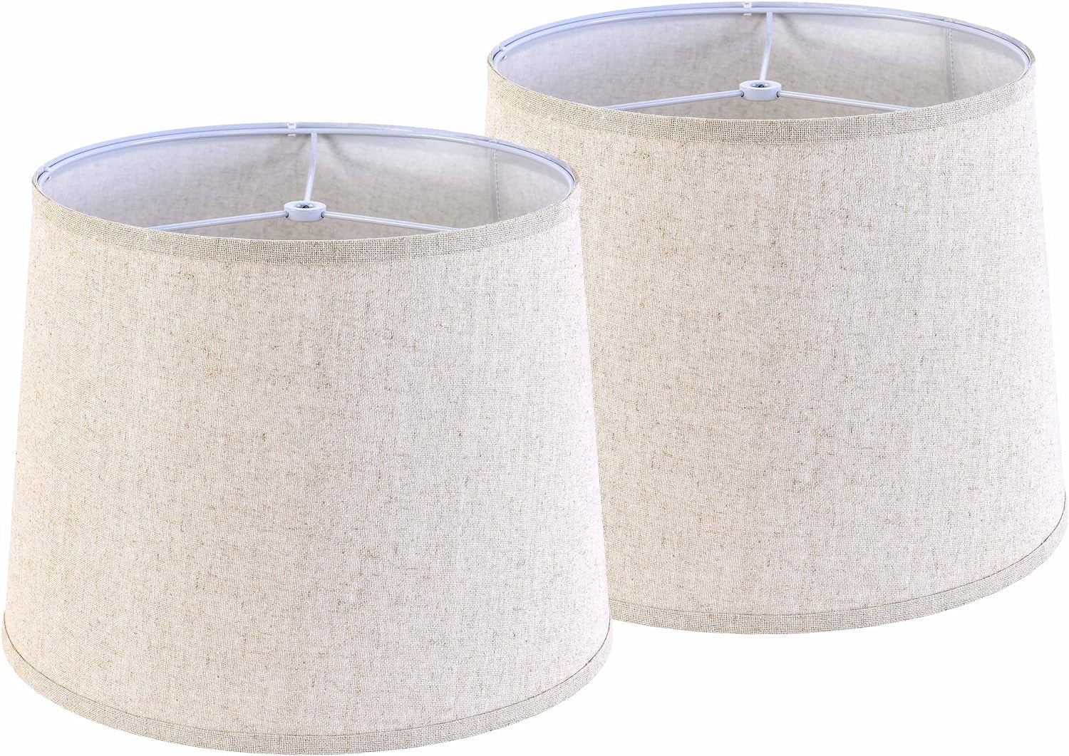 Beige Fabric Lamp Shade Set of 2 Medium Lamp Shades-11"×13"×10" Inch ...