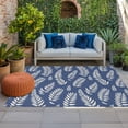 Beige Ferns Indoor Outdoor Rugs 4x6 Ft, Marine Plants Fronds Floral ...