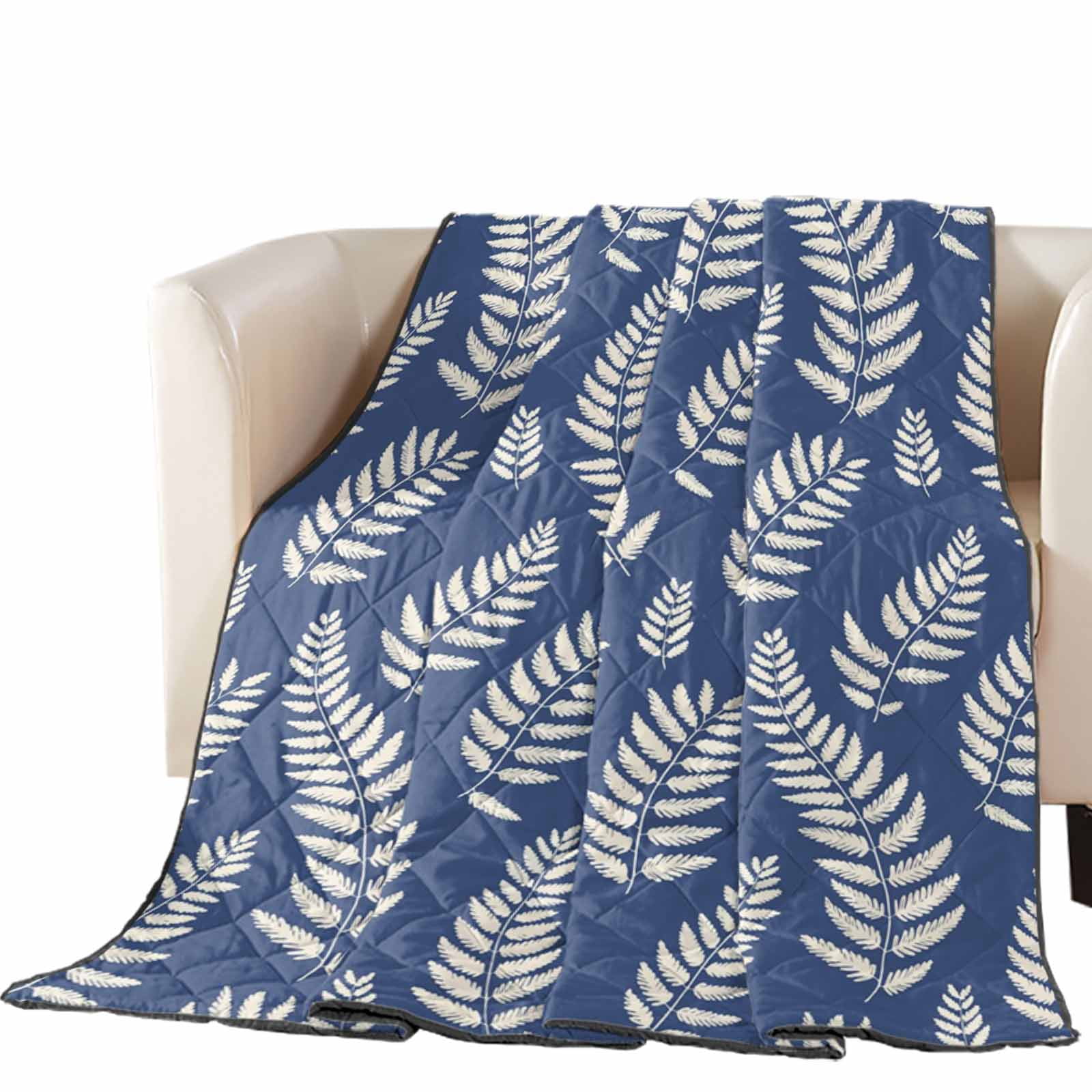 Beige Ferns Quilted Comforters Cooling Blanket King Size, Marine Plants ...