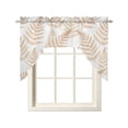 Beige Ferns Swag Valances for Windows, Spring Summer Botanical Leaves ...