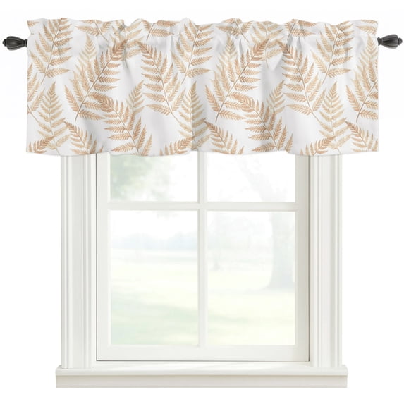 Beige Ferns Valances for Windows Farmhouse Kitchen Curtains Valances ...