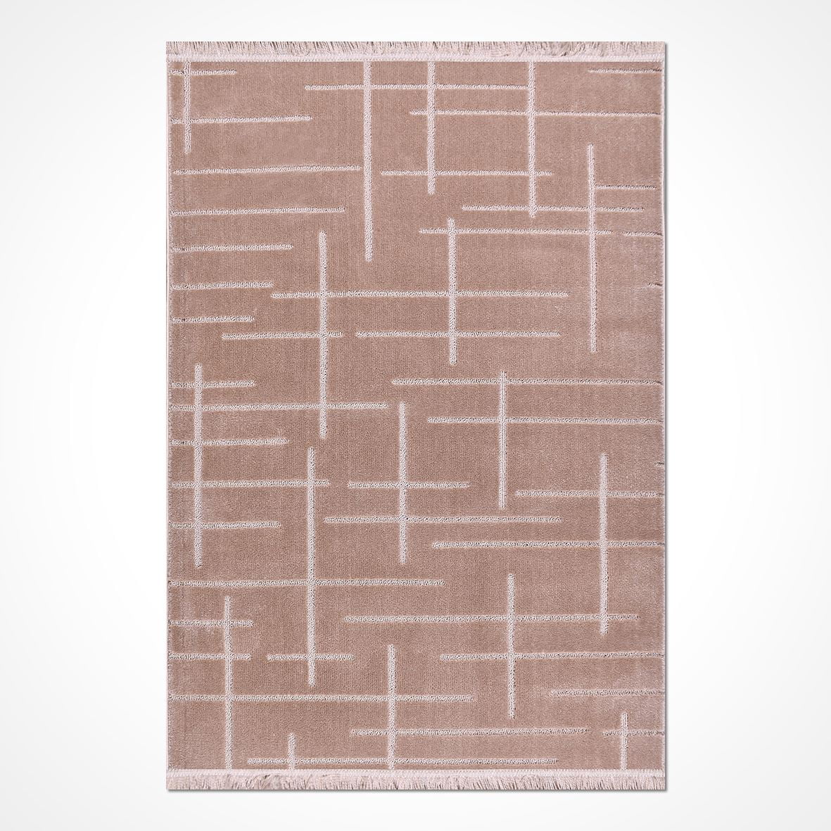 Beige Flat Pattern Polyester Area Rugs for Living Room Jacquard ...