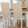 Beige Floral Chair Back Covers, Vintage Spring Botanical Flowers ...