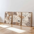Beige Floral Line Art Print Set Abstract Botanical Posters Set 3 ...