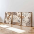 Beige Floral Line Art Print Set Abstract Botanical Posters - Walmart.com