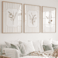 Beige Floral Nursery Botanical Boho Poster Set , Poster Only - Walmart.com