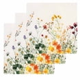 Beige Floral Spring Kitchen Dish Towels for Drying Dishes Set of 3 ...