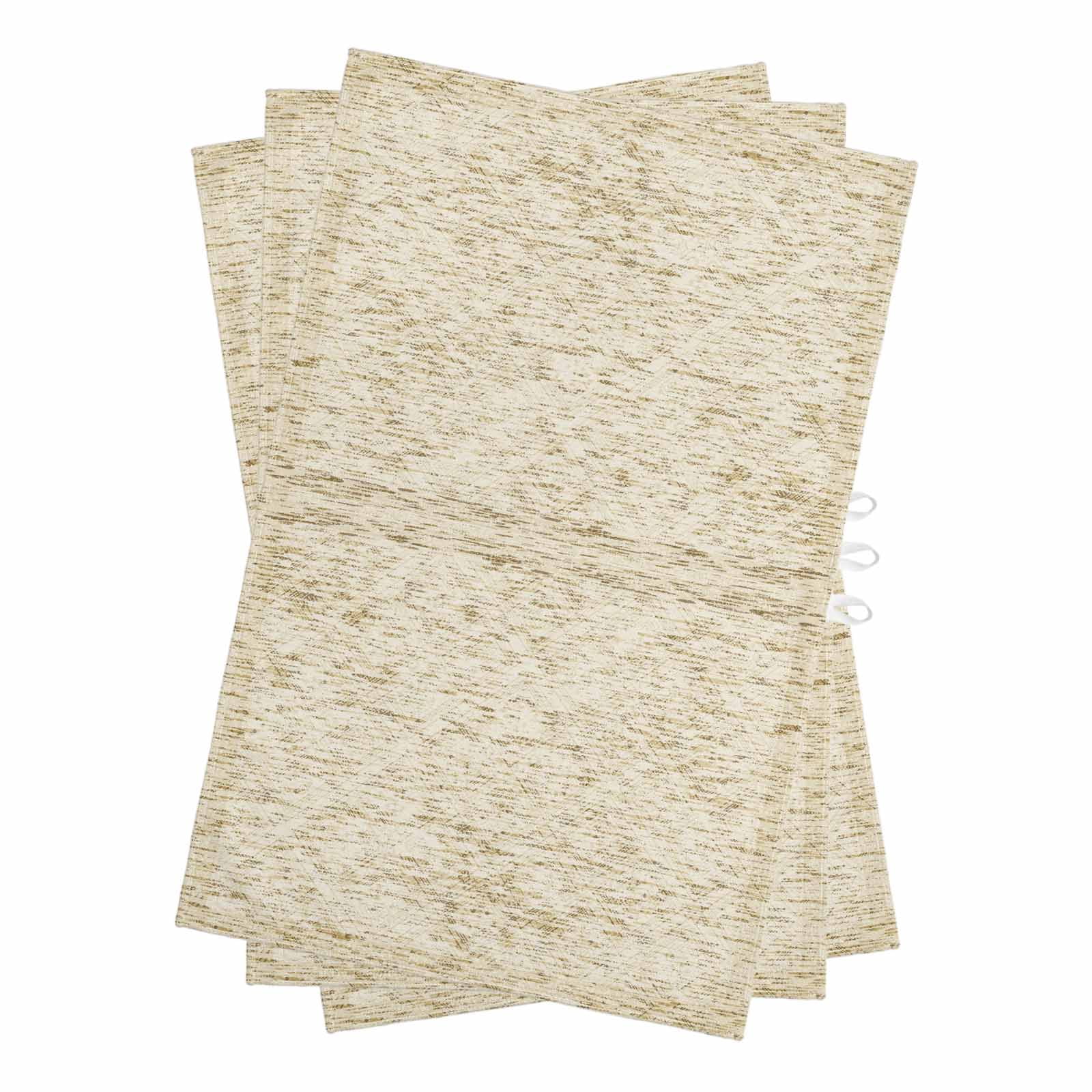 Beige Flowers Kitchen Towels Set of 3, Water Absorbent Dish Towel ...