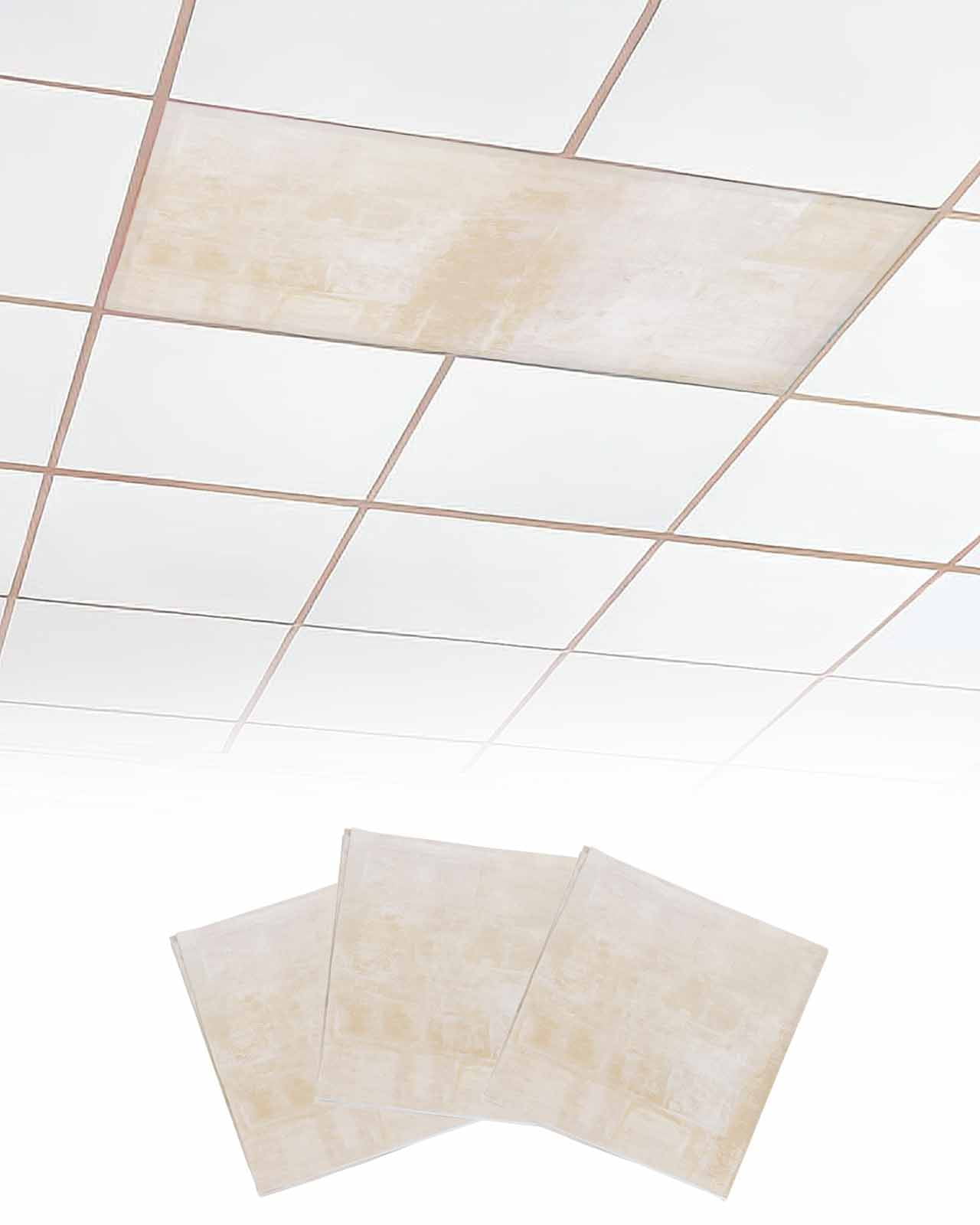 Beige Fluorescent Light Covers for Ceiling Lights 4x2 feet,3 Pack ...