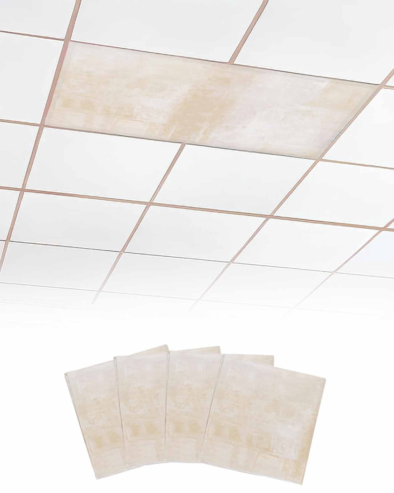 Beige Fluorescent Light Covers for Ceiling Lights 4x2 feet,4 Pack ...