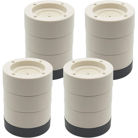 Beige Furniture Risers Bed Risers (Set of 4), 1", 2", 3 inch Adjustable ...