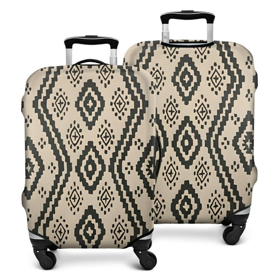 Beige Geometric Diamond Dot Pattern Luggage Cover Fashion Suitcase ...