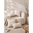 Beige Geometric Tufted Decorative Cushion Cover, Modern Throw Pillow ...