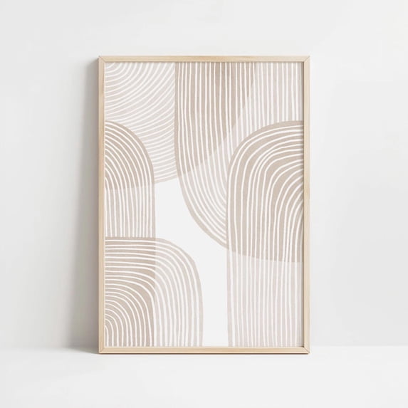 Beige Geometric Wall Art Minimalist Boho Poster, Poster Home Decor ...