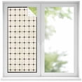 Beige Gingham Window Privacy Film Modern Minimalist Black Line Grid ...