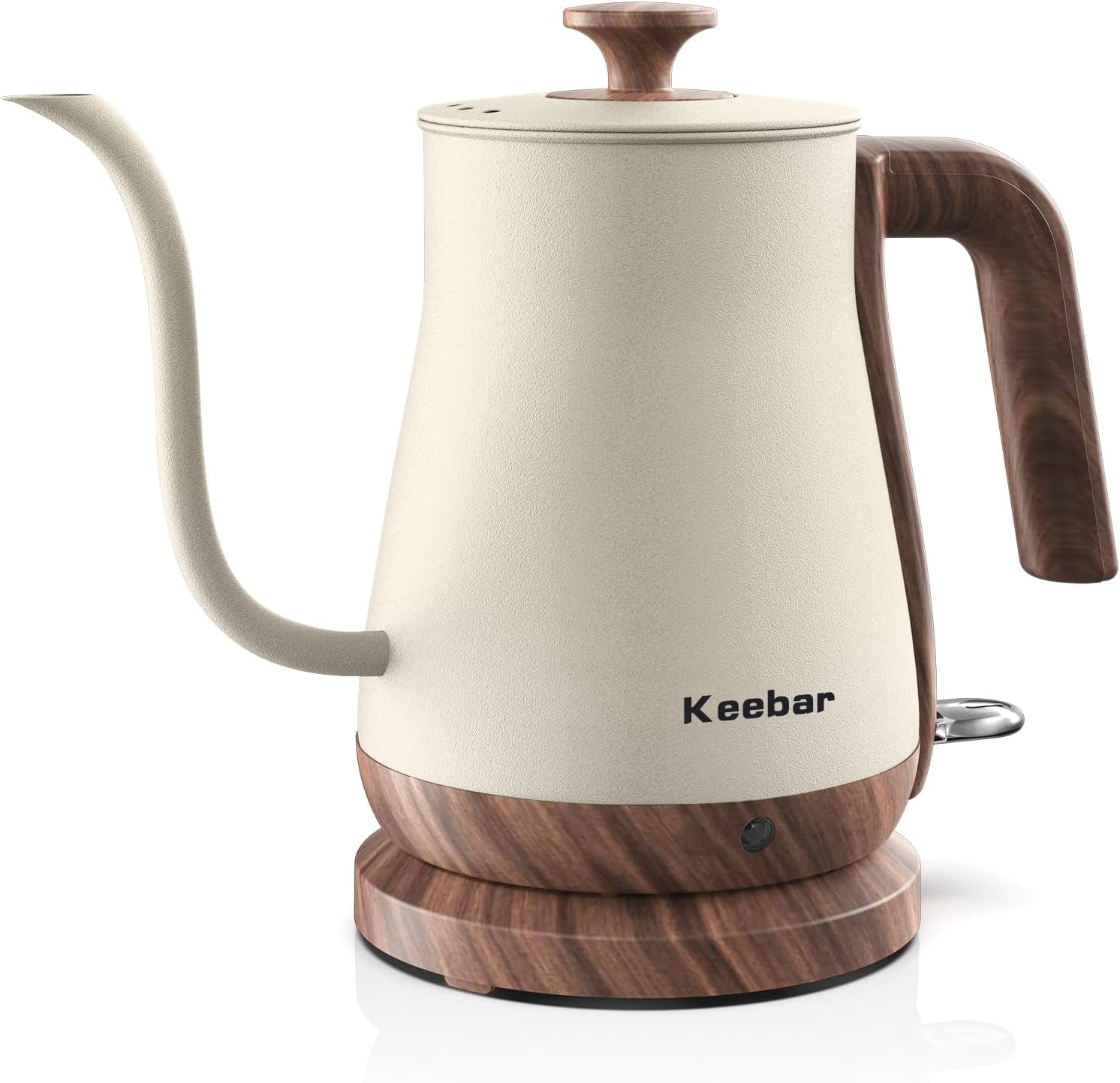 Beige Gooseneck Electric Kettle, 1000W Stainless Steel Tea Kettle for ...