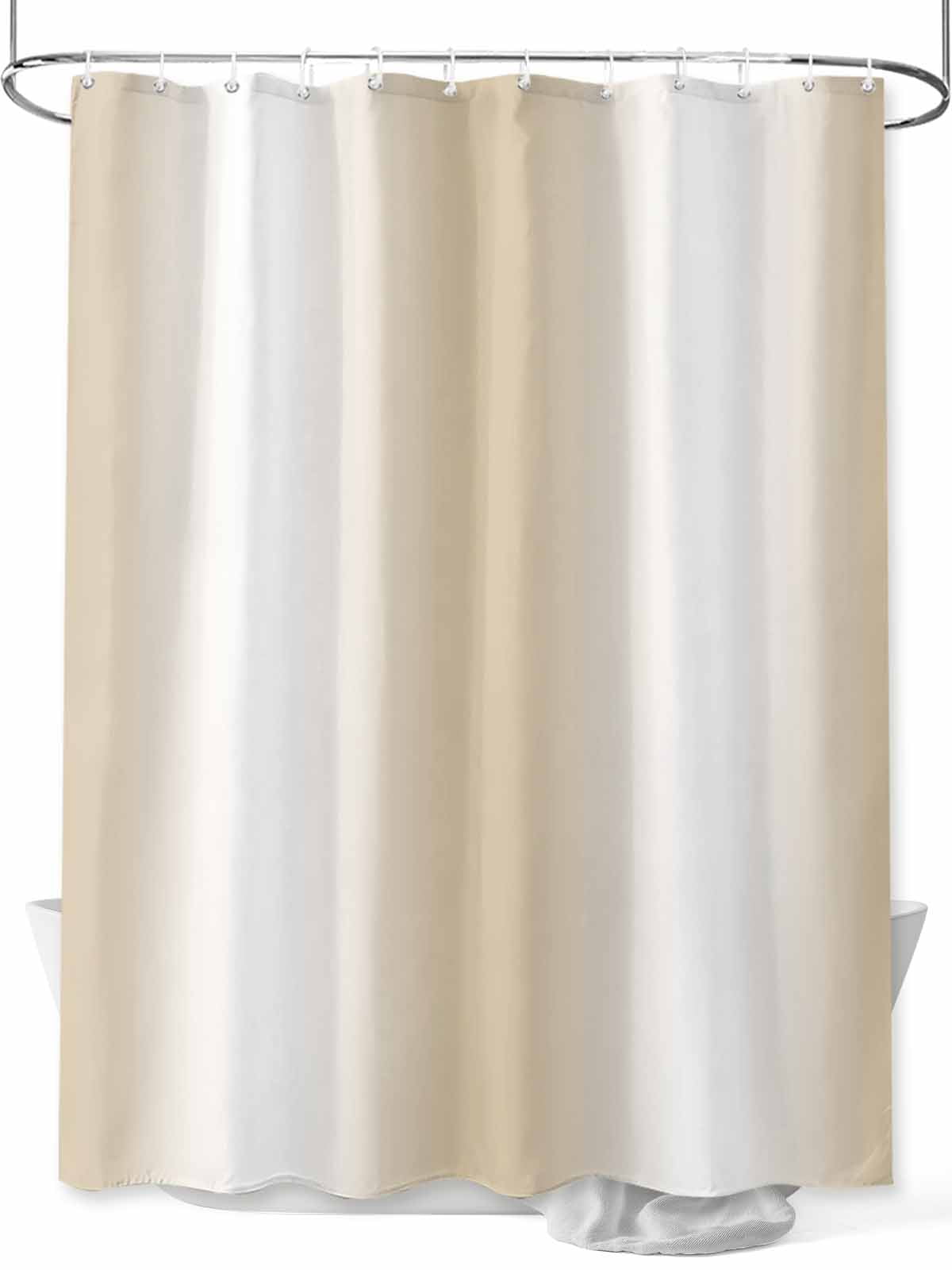 Beige Gradient Shower Curtain, Countryside Farmhouse Abstract ...