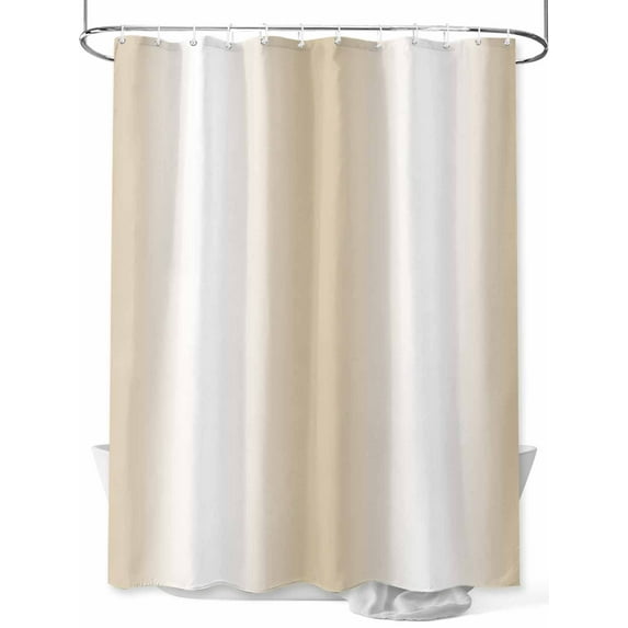Beige Gradient Shower Curtain, Countryside Farmhouse Abstract ...