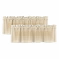 Beige Gradient Squares 2 Panels Kitchen Valance, Softness Layers Zen ...