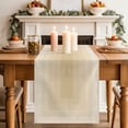 Beige Gradient Squares Table Runner, Softness Layers Zen Geometric ...