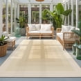 Beige Gradient Squares Washable Living Room Rugs 5'x8', Softness Layers ...