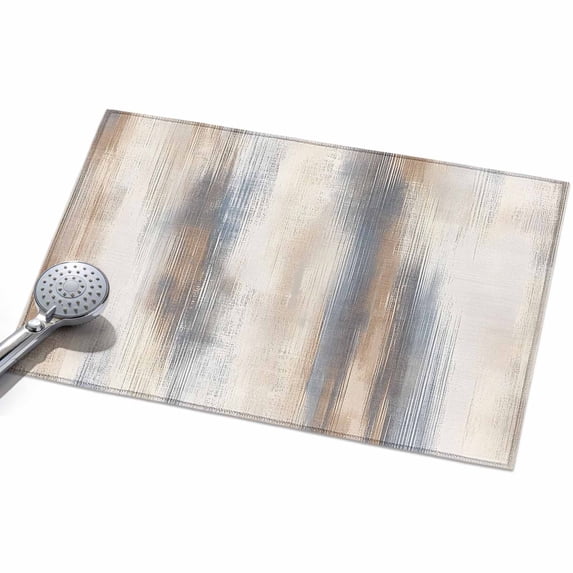 Beige Gray Entryway Rug 2x3ft Washable Non Slip Bathroom Rug Low Pile ...